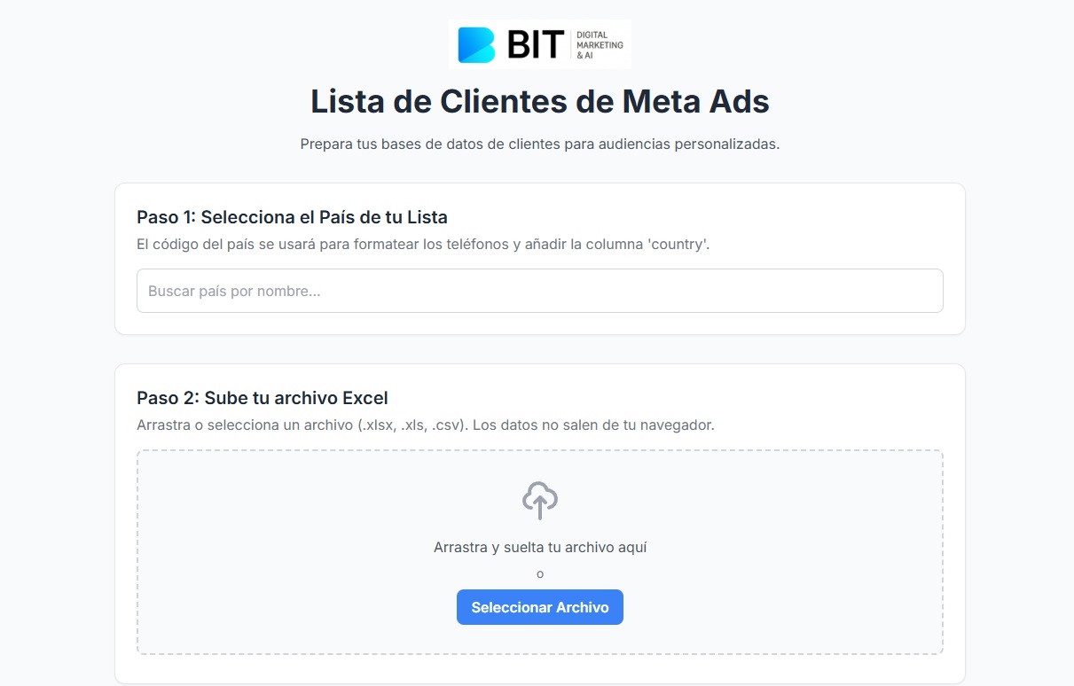 Cómo Subir Listas de Clientes a Meta Ads Herramienta Gratuita